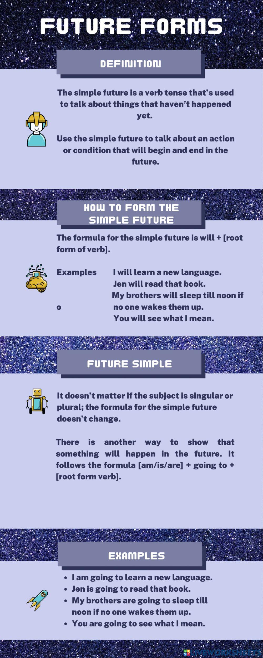 Future Simple Class WebQuest worksheet | Live Worksheets