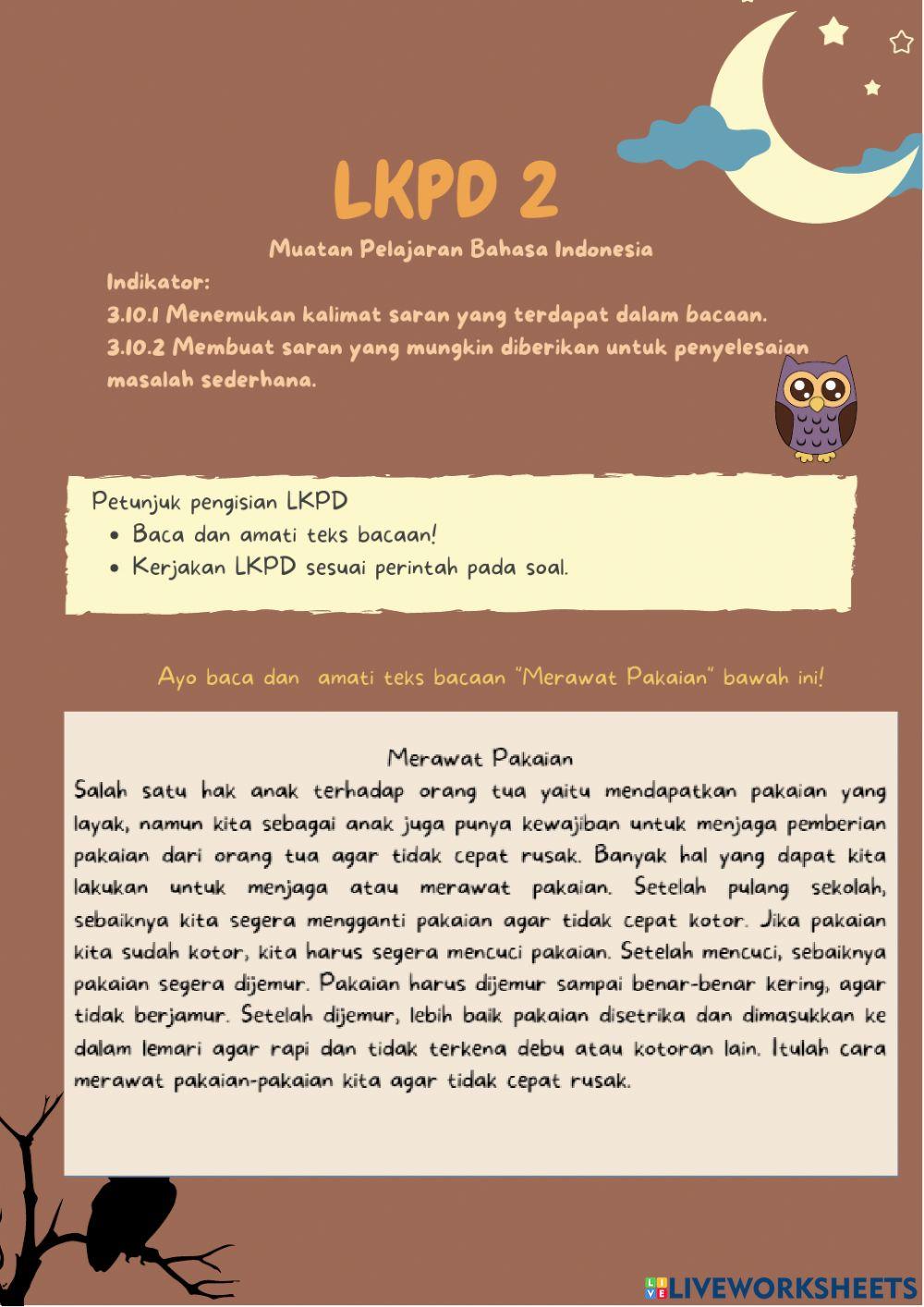 LKPD B INDO PPL… | Free Interactive Worksheets | 2465166