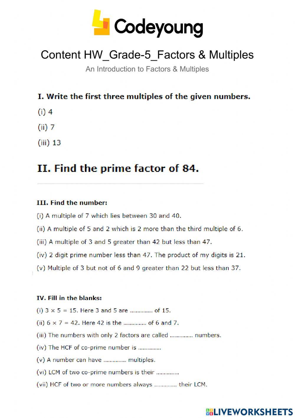 Fm 2192391 | SAMYAK JAIN | LiveWorksheets