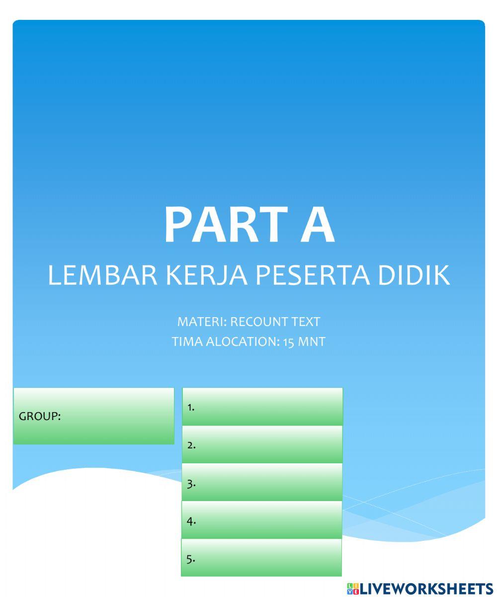 Rohemi | Lkpd recount text 2192489 | LiveWorksheets