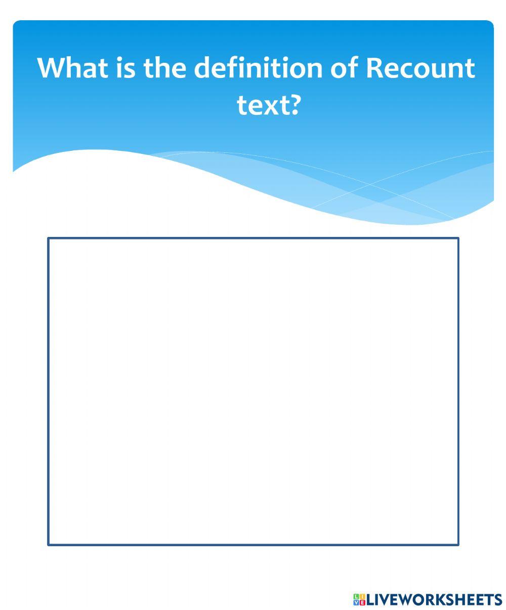Rohemi | Lkpd recount text 2192489 | LiveWorksheets