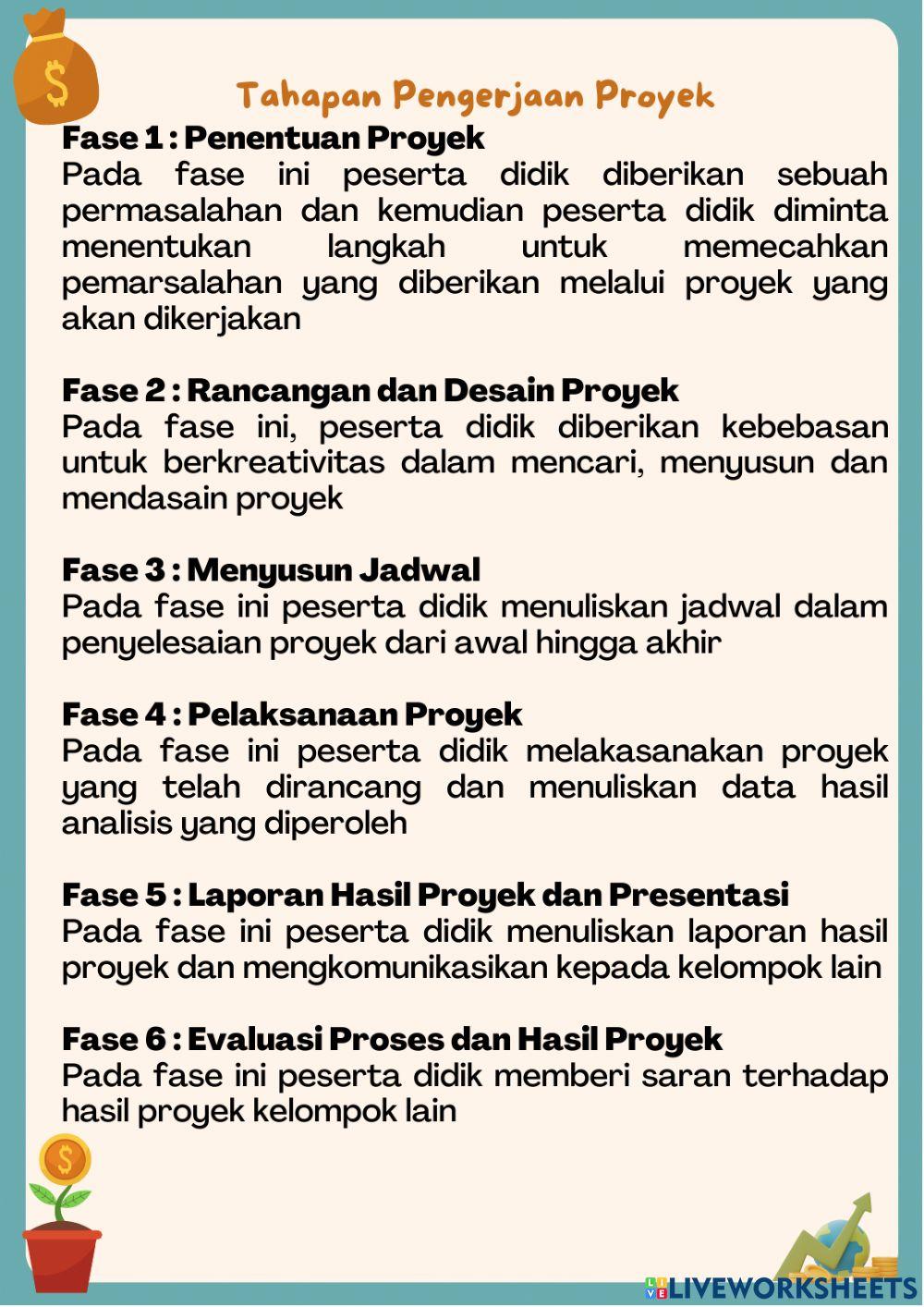 LKPD PRoject worksheet | Live Worksheets