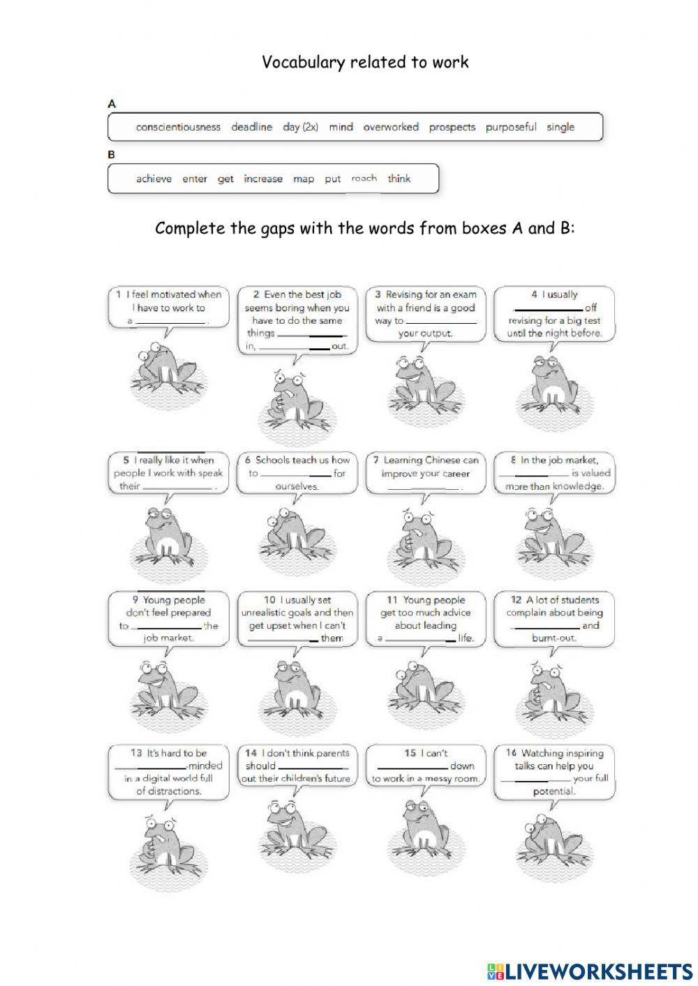2193017 | Vocabulary for work | Natalia | LiveWorksheets