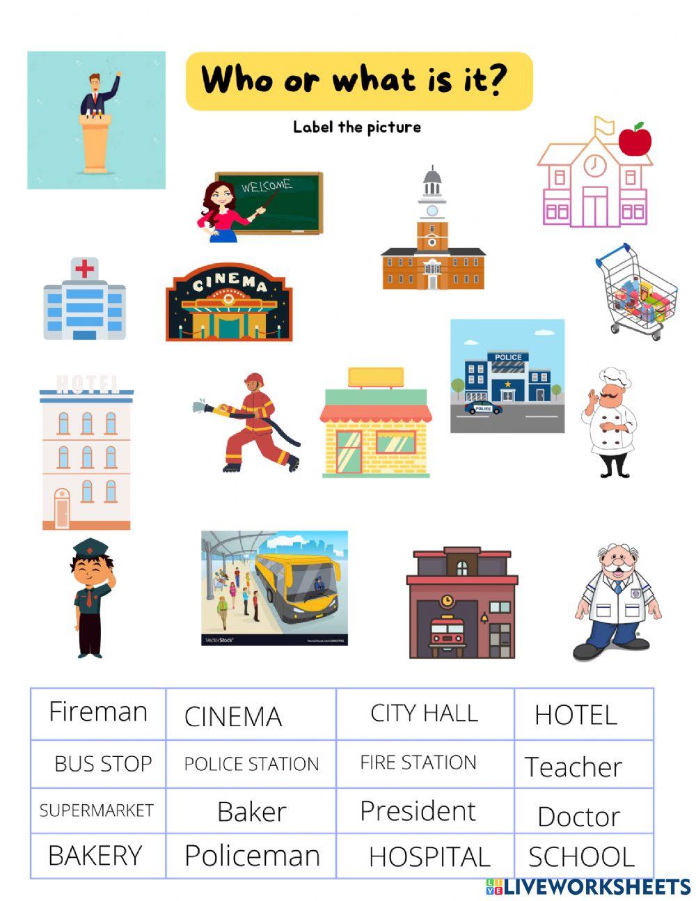 Professions and… | Free Interactive Worksheets | 2193417