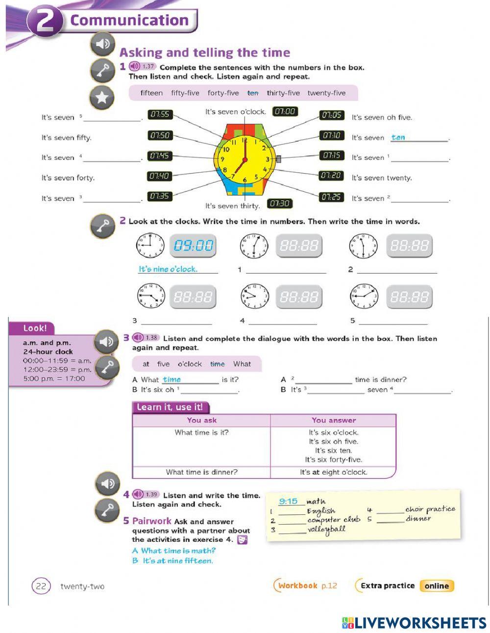 22 online exercise for | Live Worksheets