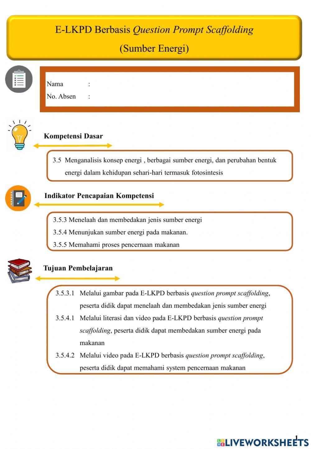2 lkpd worksheet | Live Worksheets