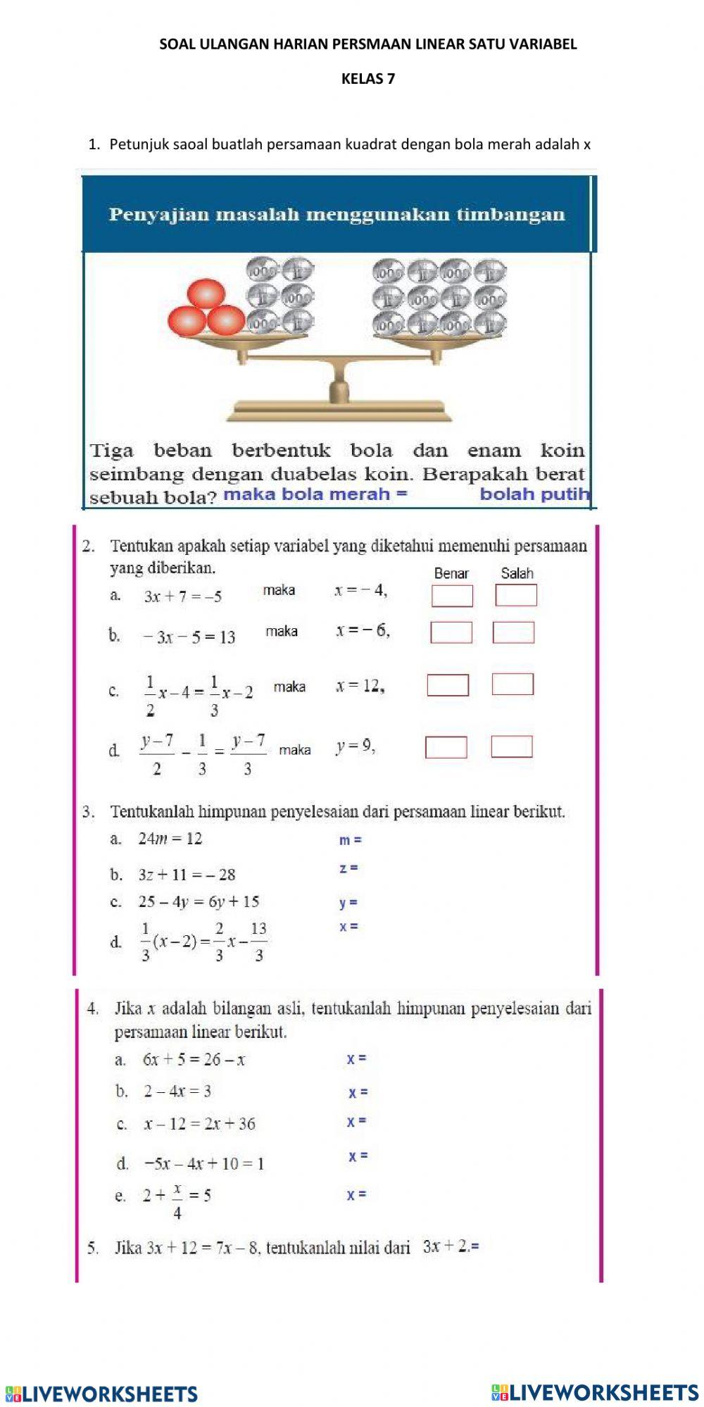 Plsv interactive activity for VII | Live Worksheets