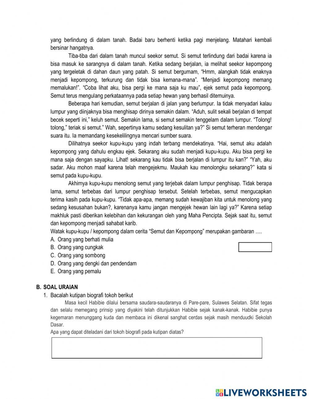 Menulis dasar interactive worksheet | Live Worksheets
