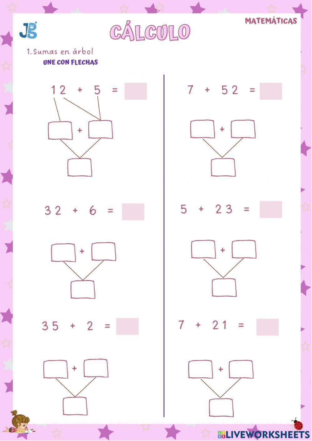 Mate 2º Cálculo 1 Sumas en árbol 2194605 | Marta | Live