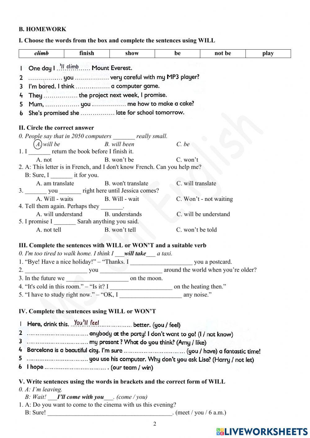 Viet Teacher-S6-WEEK 12-U4-GRAMMAR 2 worksheet | Live Worksheets