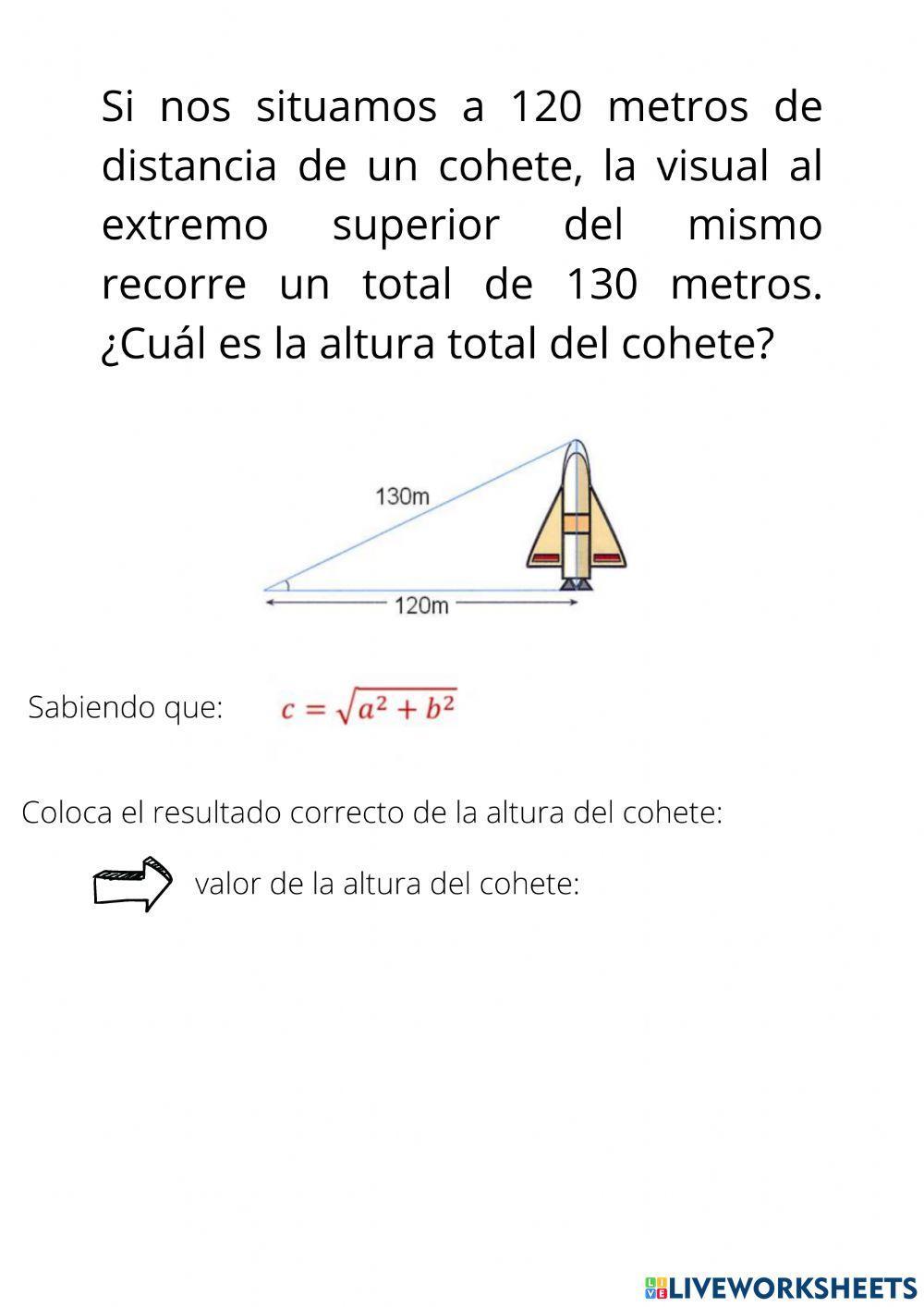 Teorema De Pitágoras Online Exercise For 3° Secundaria Live Worksheets