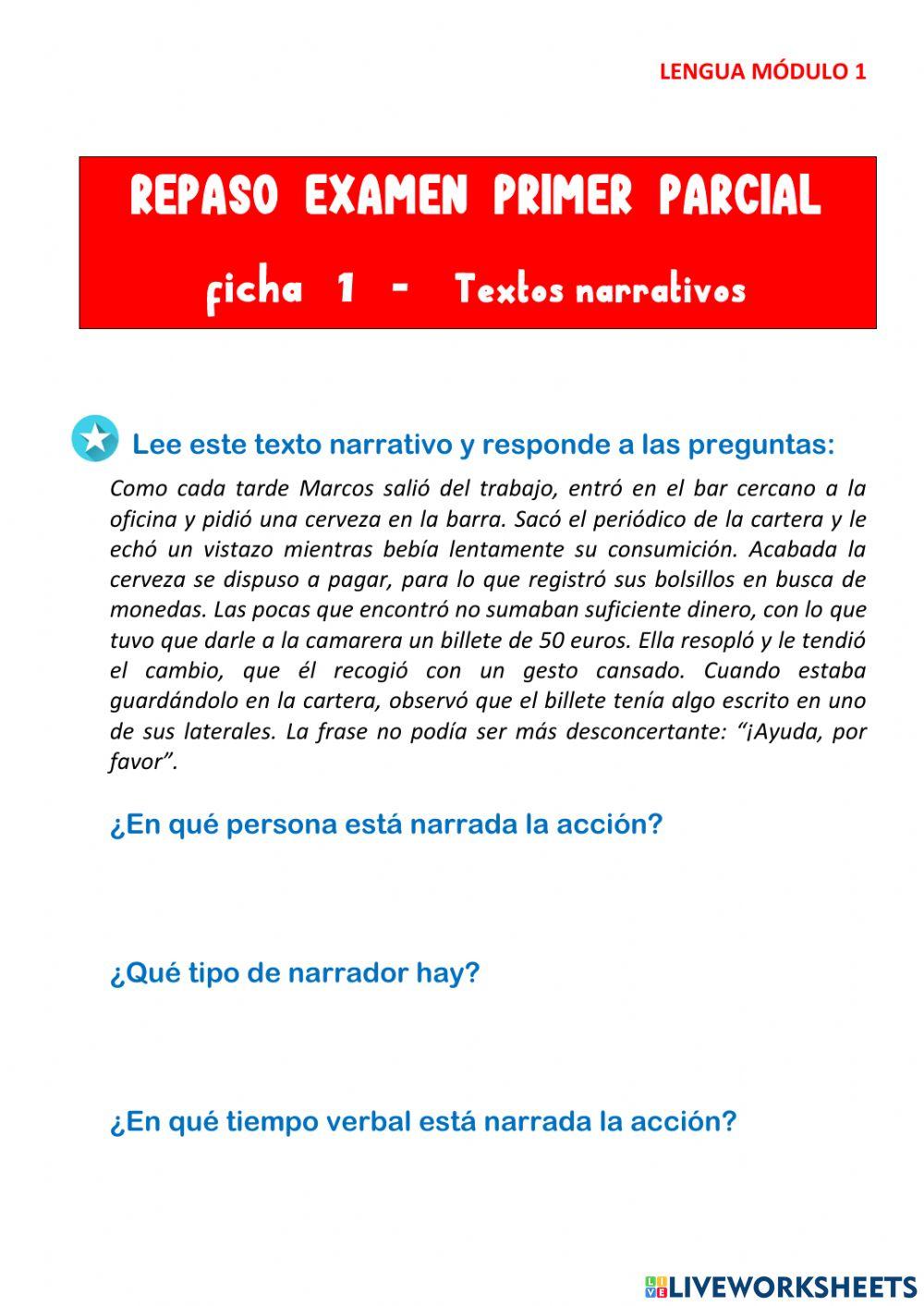 Estructura De Los Textos Narrativos Worksheet Live Worksheets | Porn ... Estructura De Los Textos Narrativos Worksheet Live Worksheets | Porn ...