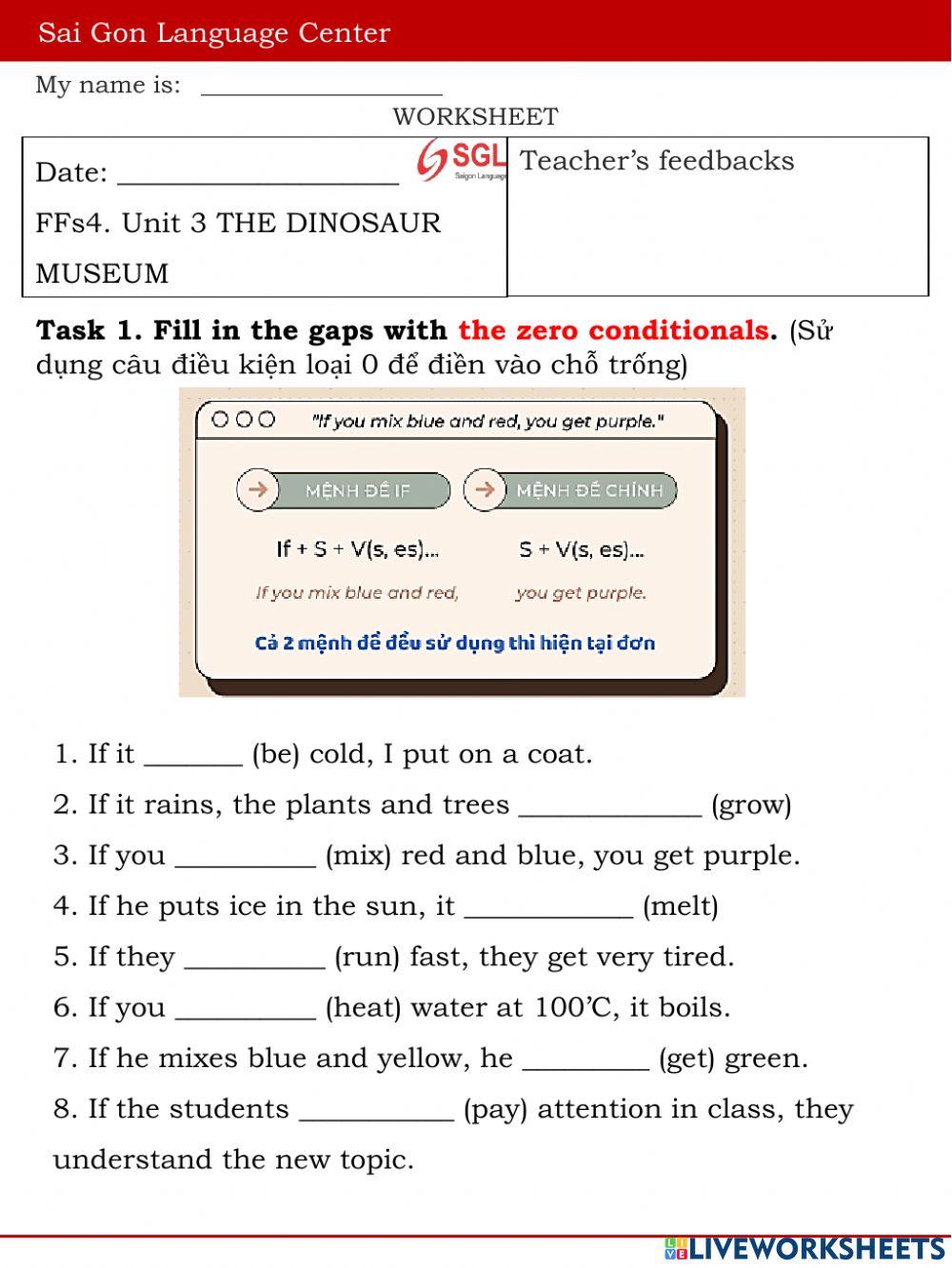 F4. Unit 3 worksheet | Live Worksheets