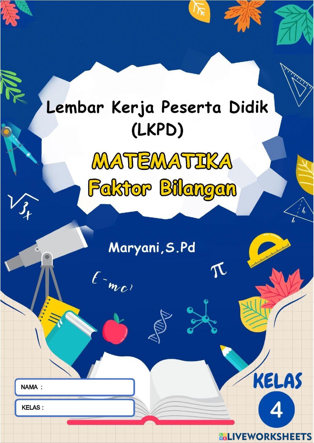 Faktor bilangan online activity for 4 | Live Worksheets