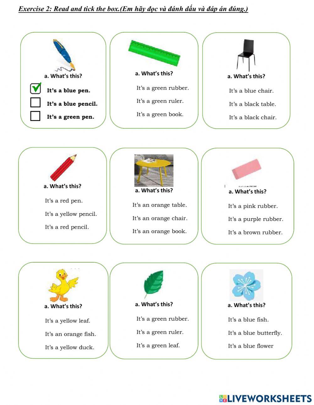 School things online exercise for 1 | Live Worksheets