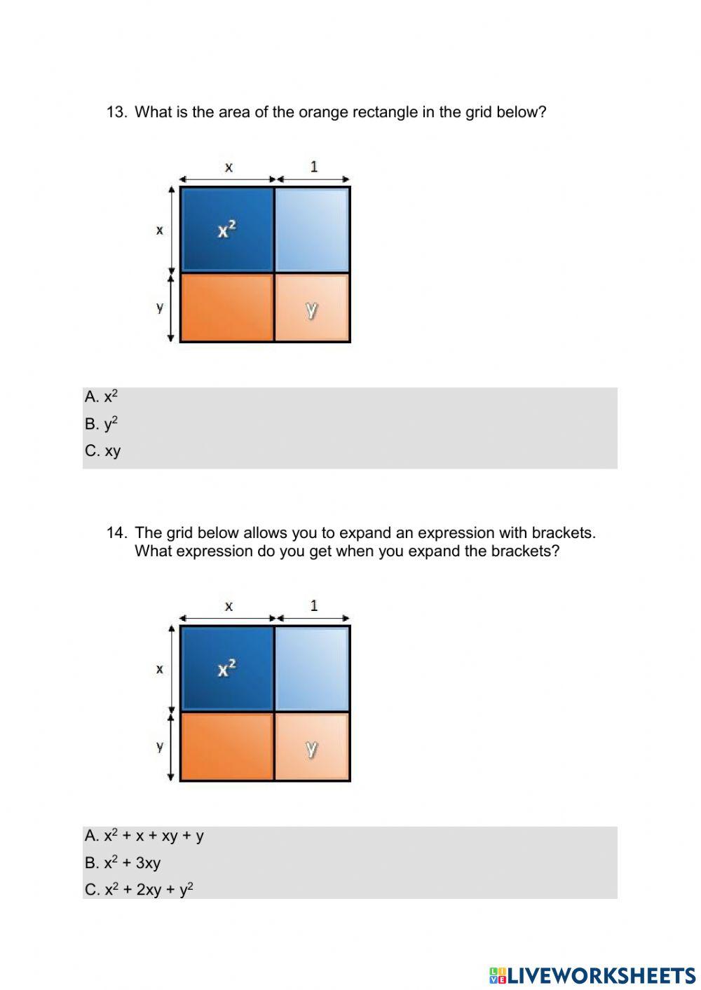 BASIC ALGEBRA: EXPANDING DOUBLE BRACKETS 3637276 | FATIN