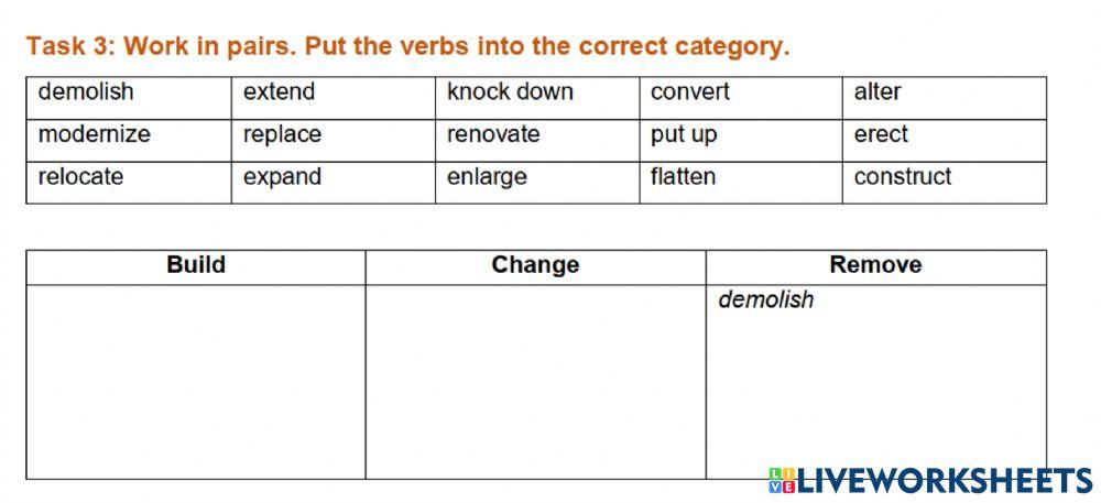 Architecture online exercise for | Live Worksheets
