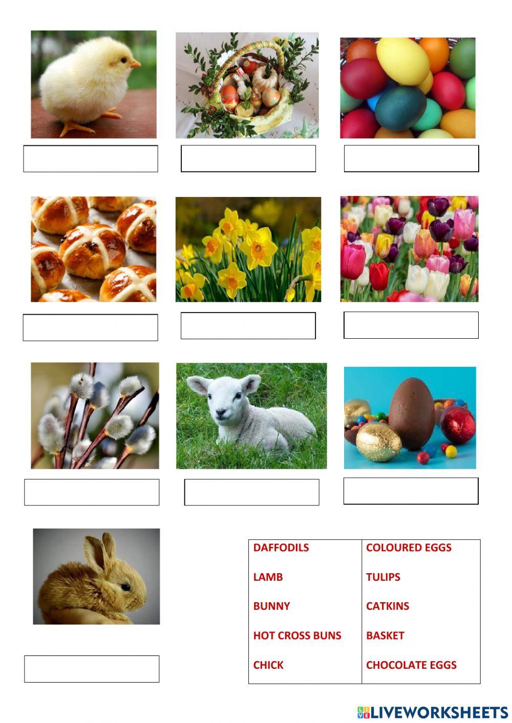 Easter: podpisz obrazek online exercise for | Live Worksheets