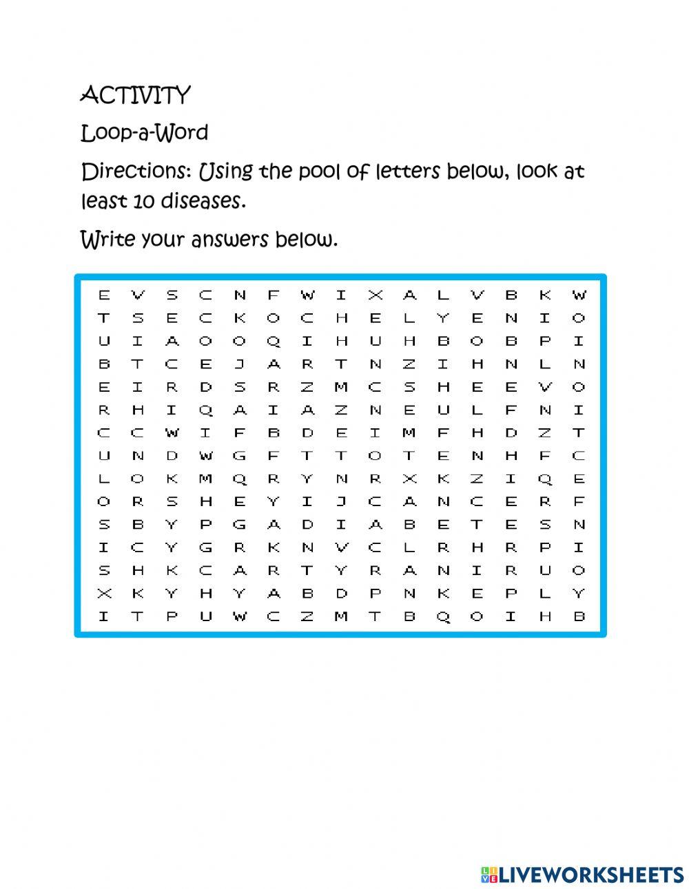 Common Communicable Diseases Worksheet Live Worksheets common-communicable-diseases-worksheet-live-worksheets