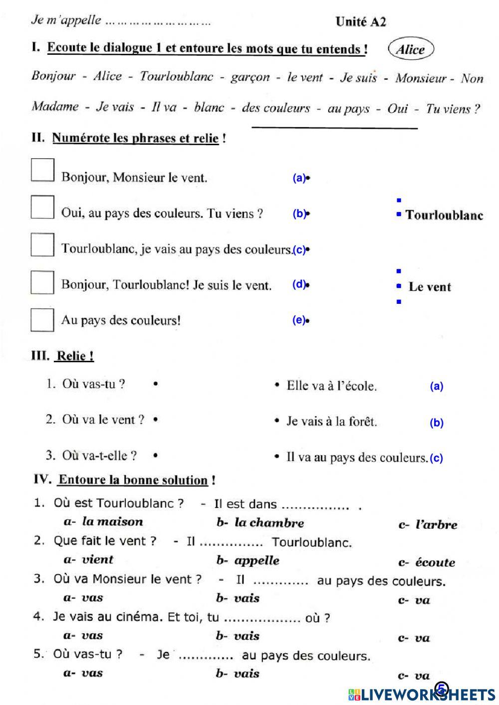 A2 - page 5 worksheet | Live Worksheets