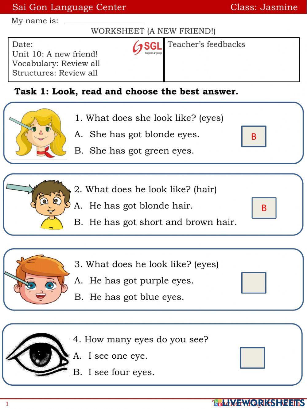 2164973 | A new friend! | Willa10 | LiveWorksheets