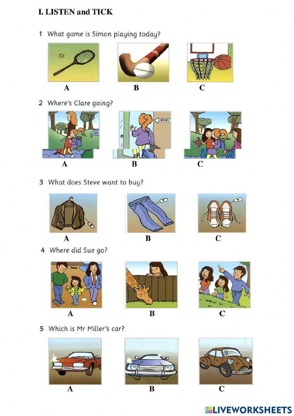 Test online exercise for 6 | Live Worksheets