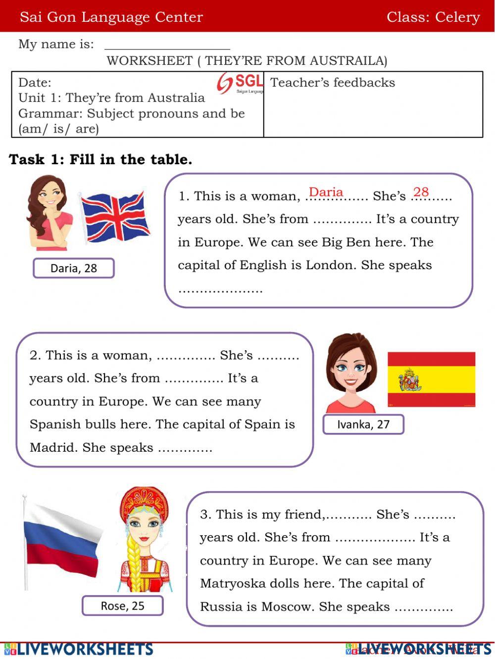 Unit 1 online exercise for grade 4 | Live Worksheets