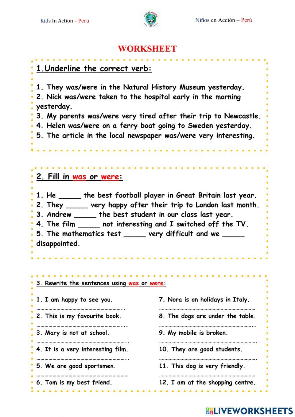 Worksheet class 1 starters a1.2.8 worksheet | Live Worksheets