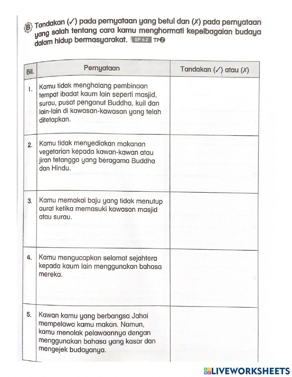 Tick box interactive worksheet | Live Worksheets