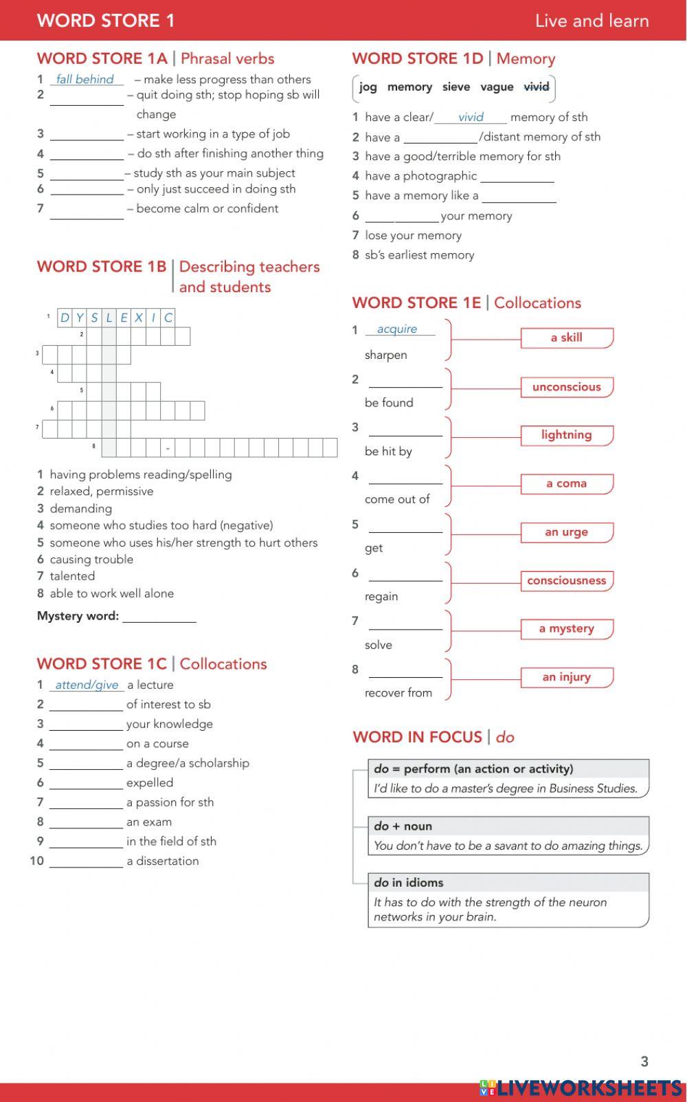 5359539 | focus 4 wordstore 1e | Vineta | LiveWorksheets