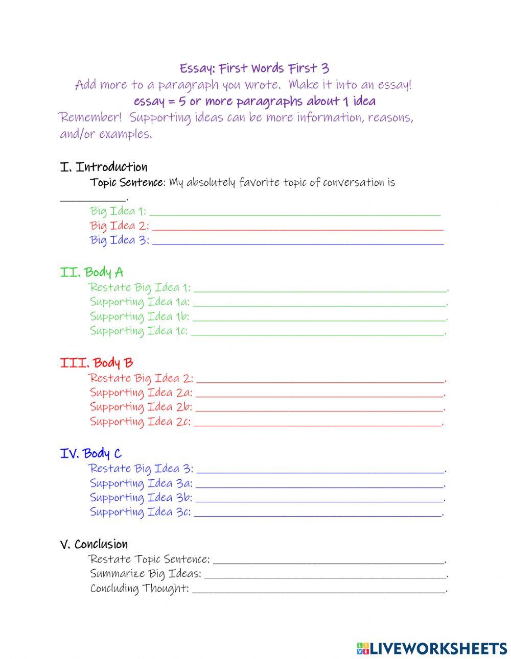 2168161 | Essay First Words First 3 | Ginger Jantz