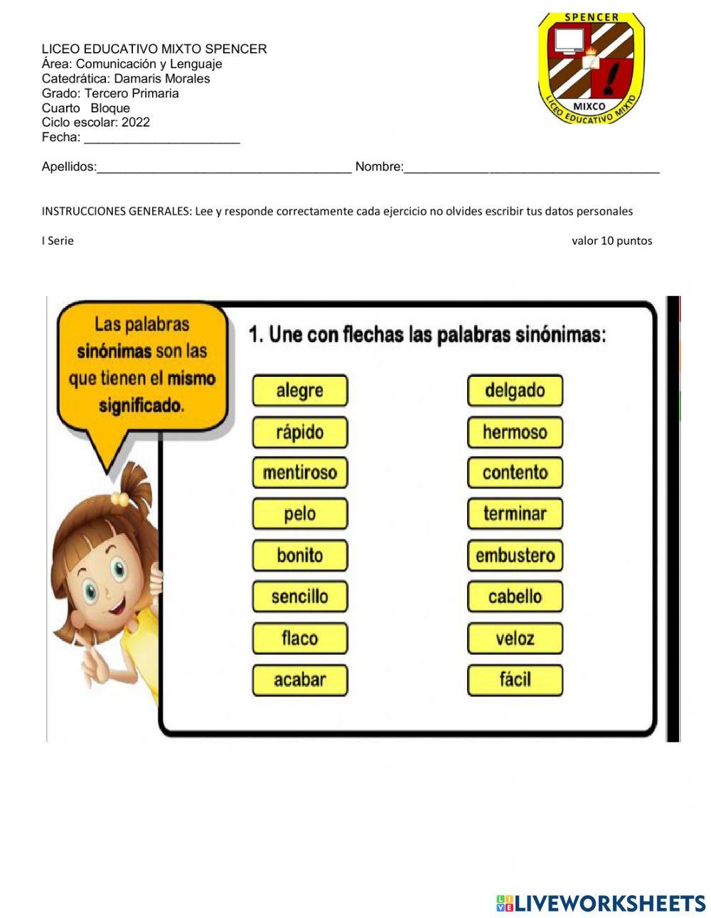 lenguaje IV | Free Interactive Worksheets | 2875923