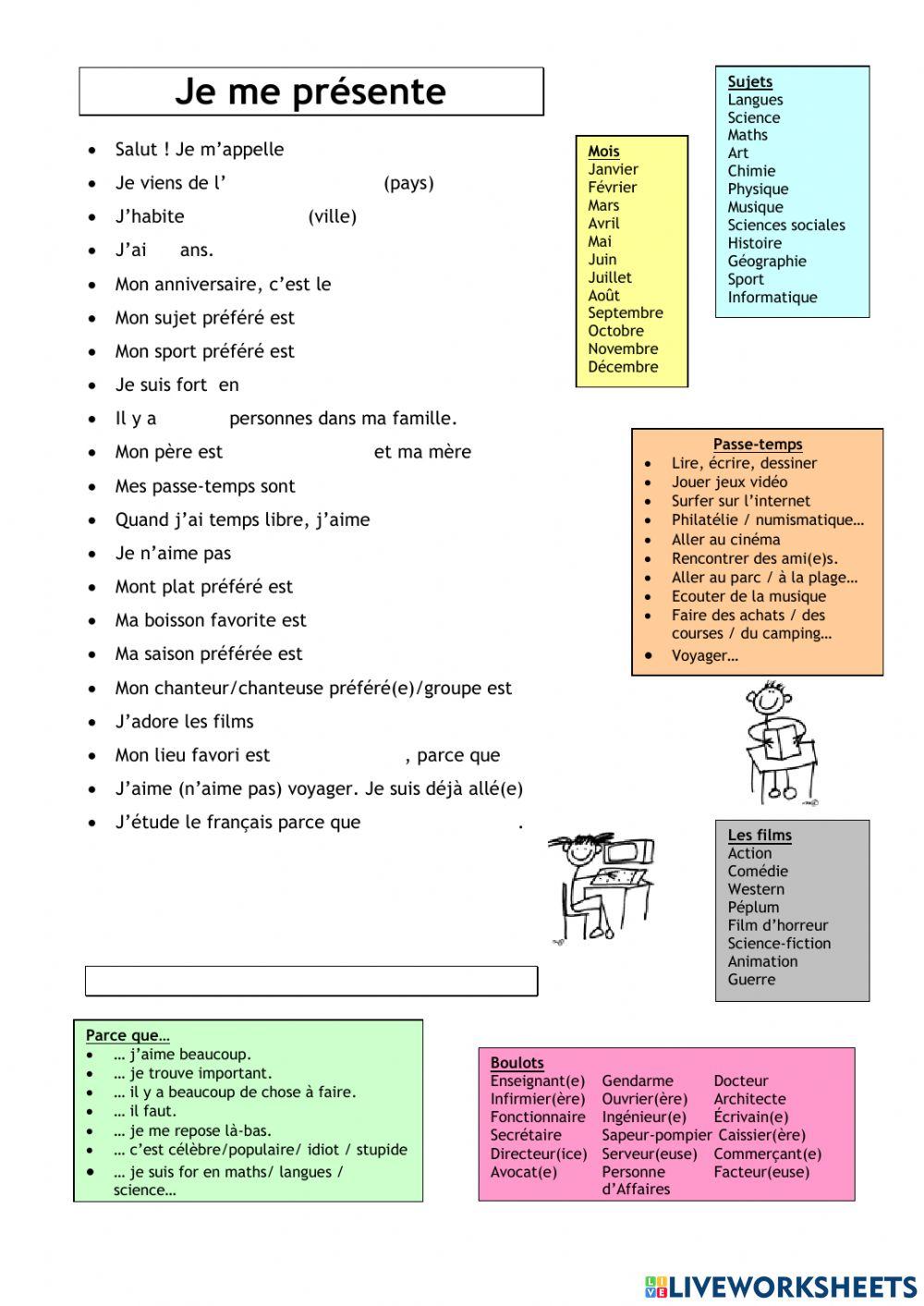 2168529 | Se présenter | Julia Naidenko | LiveWorksheets