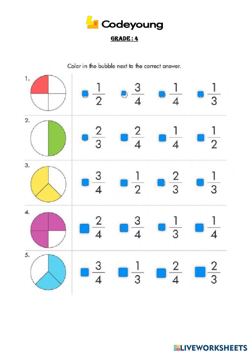 2168656 | Basics of fractions (advanced worksheet | Hetvi