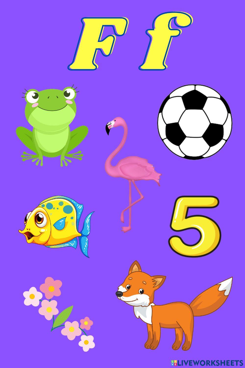F f worksheet | Live Worksheets
