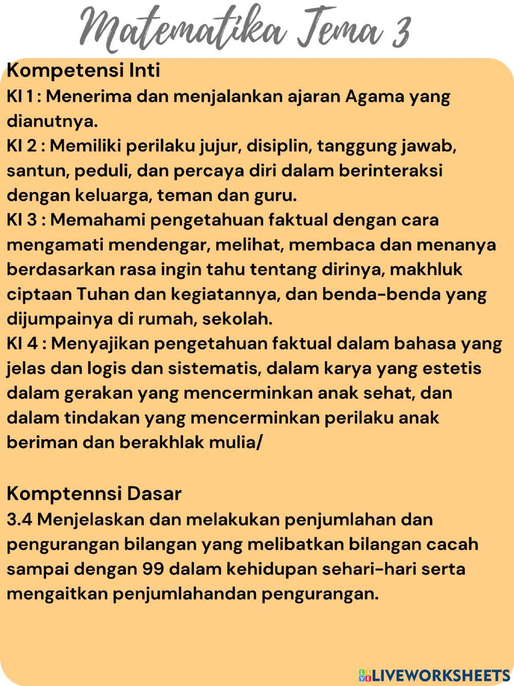 Mari berhitung exercise | Live Worksheets