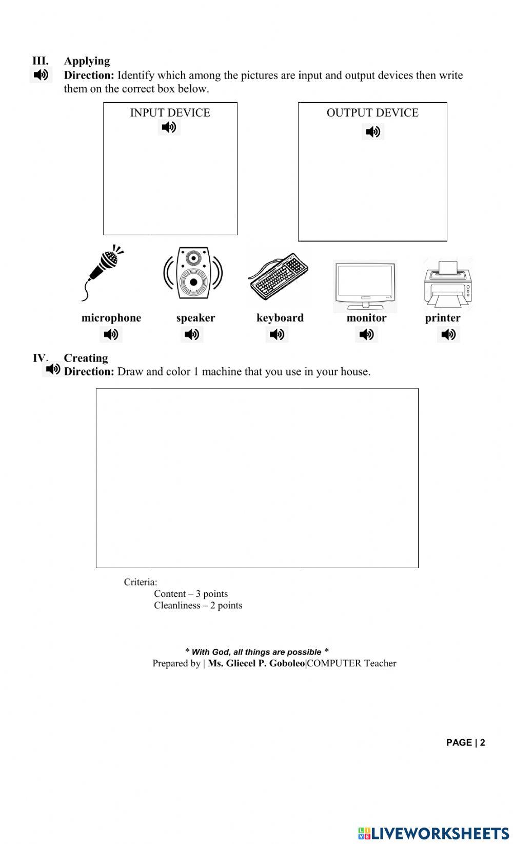 Computer 1 - 1st Quarter Exam ODL | Gliecel Goboleo