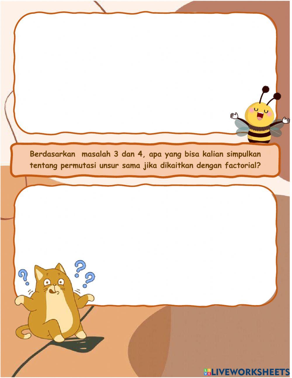 Permutasi interactive worksheet for 12 | Live Worksheets