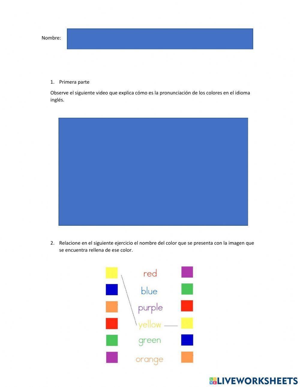 Identify Colors Worksheet