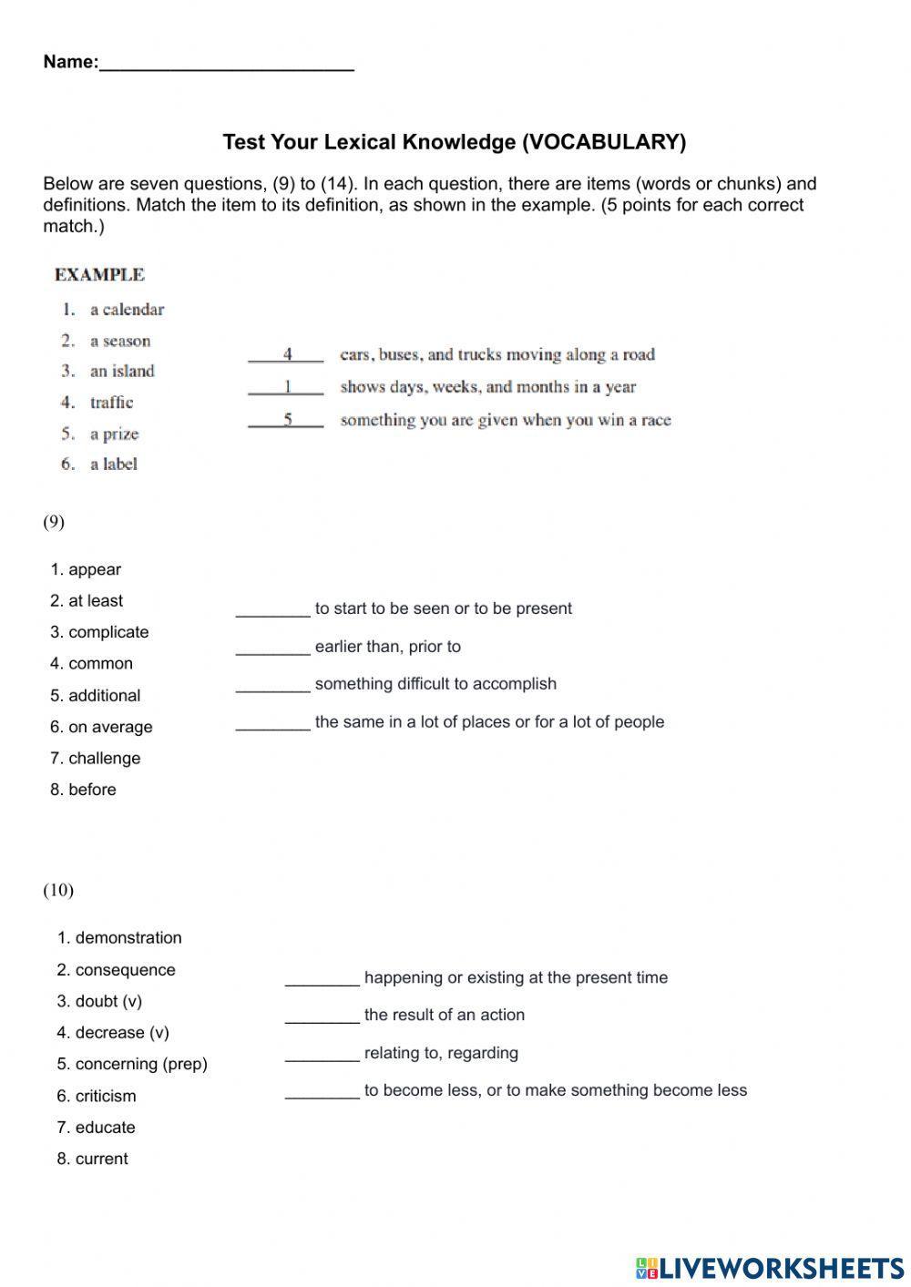 New Module E - … | Free Interactive Worksheets | 2170121