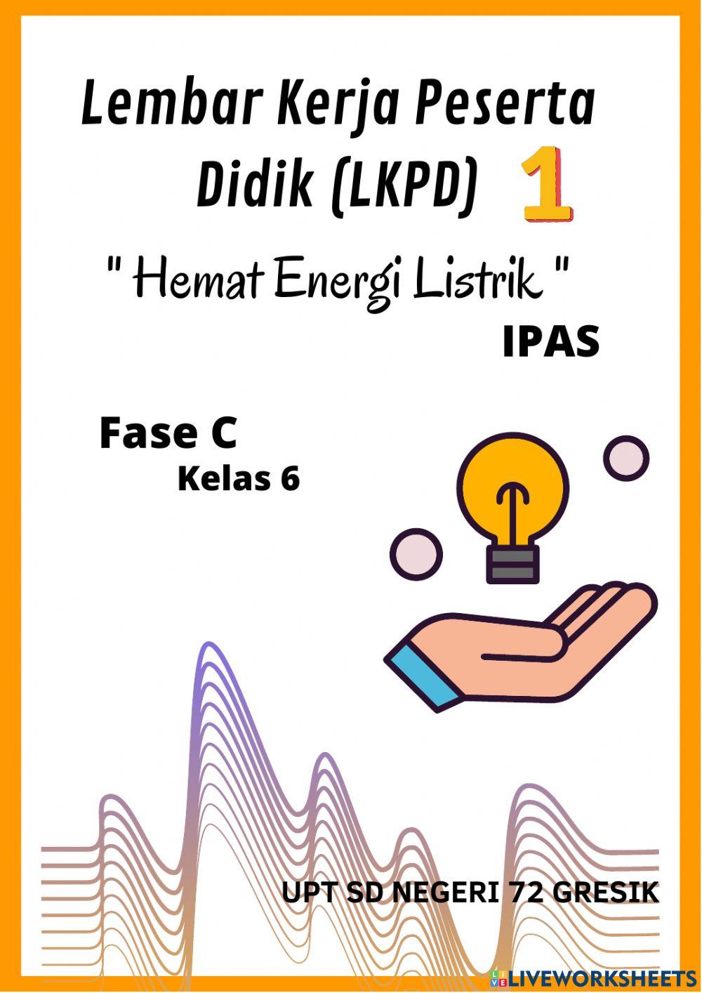 Lkpd hemat listrik worksheet | Live Worksheets