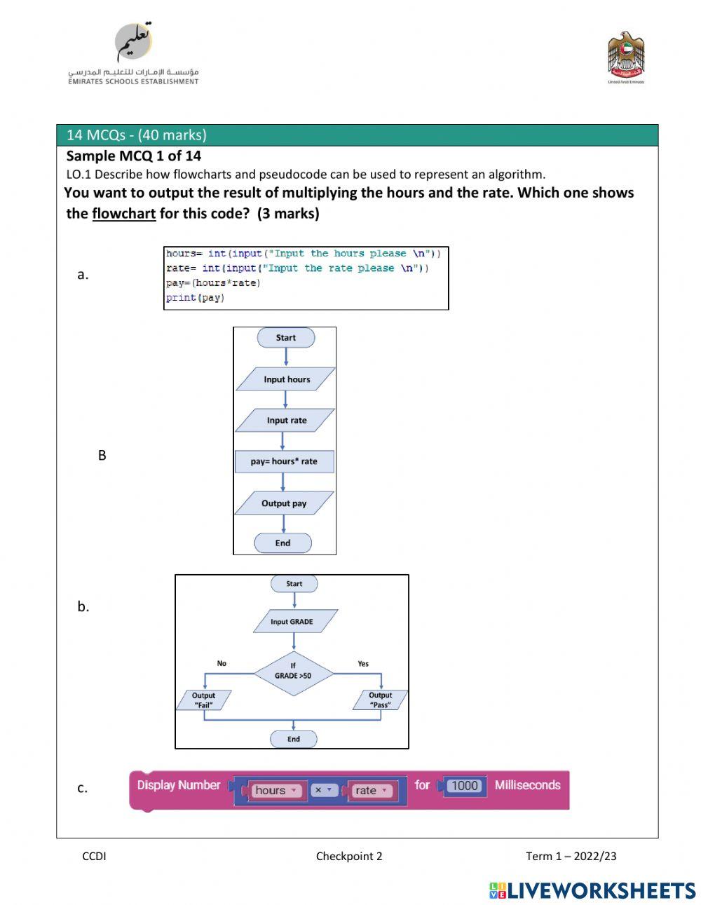 checkpoint 2 online exercise for | Live Worksheets