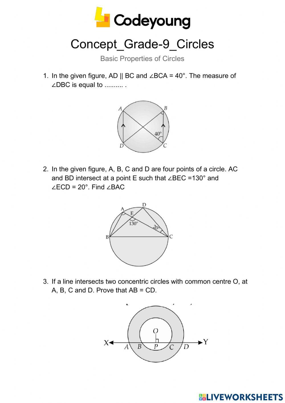 2171048 | Circles | RohitKoh | LiveWorksheets