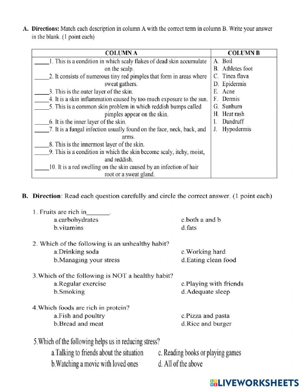 G3 SCIENCE SENS… | Free Interactive Worksheets | 5360164