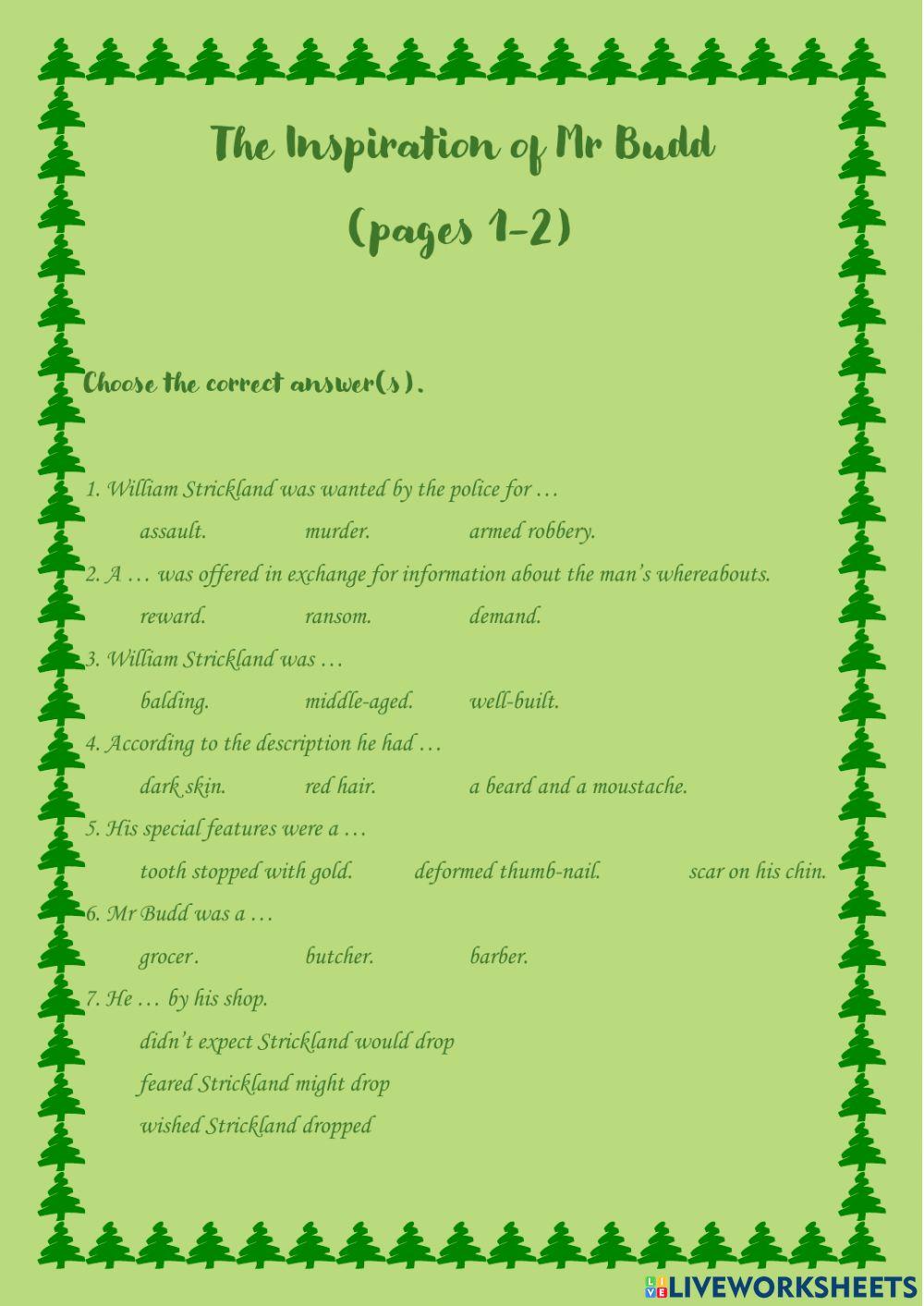 The Inspiration of Mr Budd: pages 1-2 | monicamariani