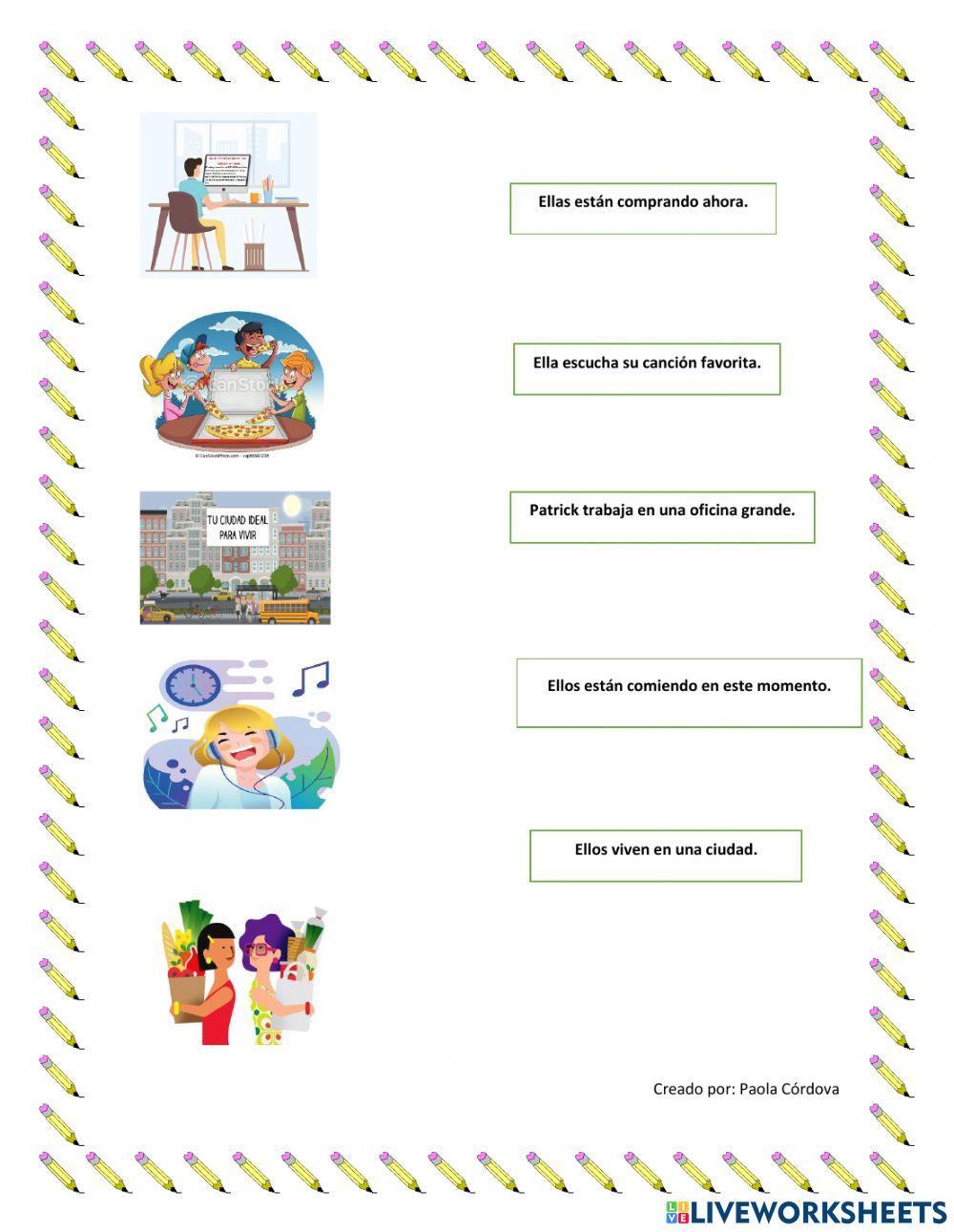 Presente vs Presente Progresivo worksheet | Live Worksheets