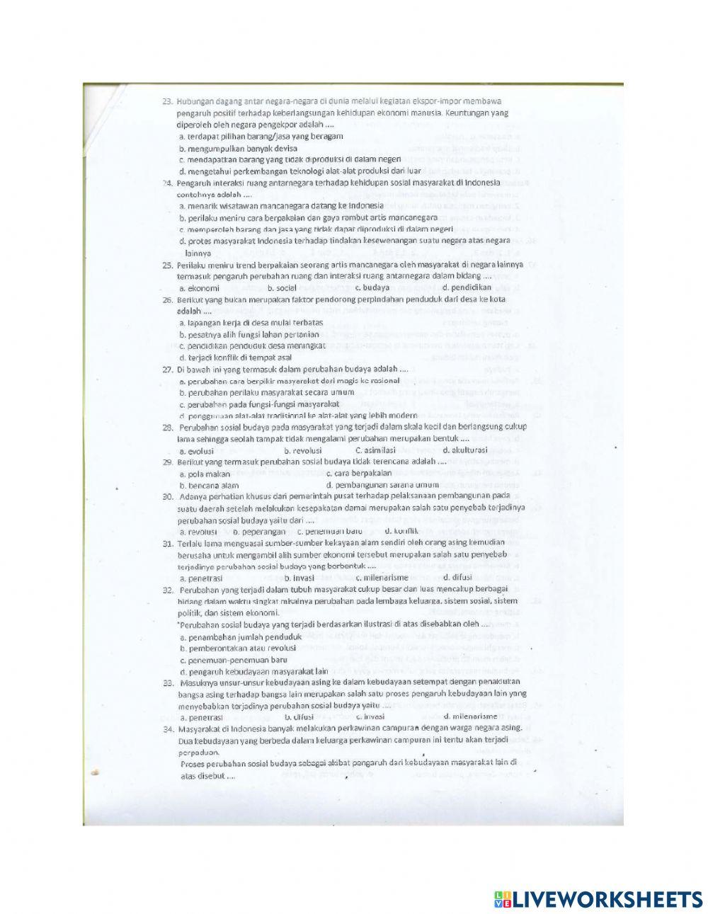 Pk 1 ips 9 worksheet | Live Worksheets