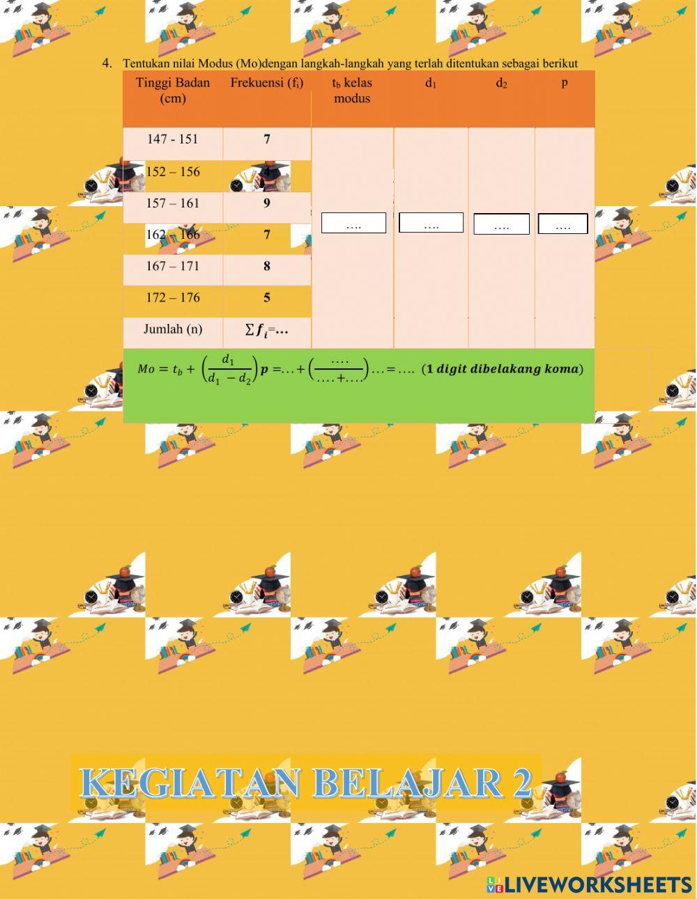 Modus exercise | Live Worksheets