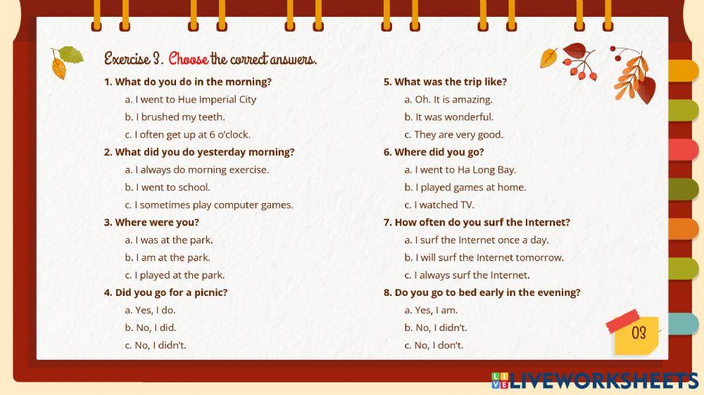 Unit 1 - 6 English Grade 5 activity | Live Worksheets