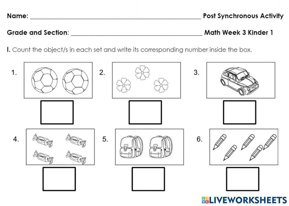 W3-K1-Math-PSA worksheet | Live Worksheets